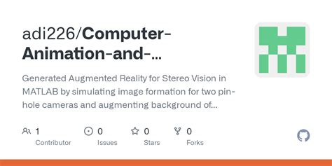 GitHub Adi Computer Animation And Augmented Reality For Stereo Vision Generated Augmented