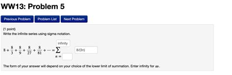 solved ww13 problem 5 previous problem problem list next