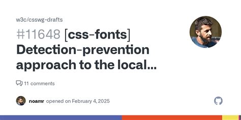 Css Fonts Detection Prevention Approach To The Local Font Privacy Issue · Issue 11648 · W3c