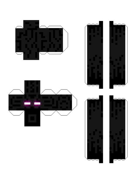 Papercraft De Enderman Para Descargar En Pdf Figuras Papercraft 3d