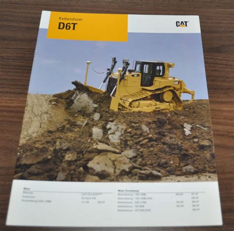 Caterpillar D6t Kettendozer Tractor Specification Cat Brochure Prospekt