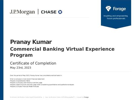 Pranay Kumar On Linkedin Share Banking Experience Commercialbanking Forage Jpmorganchase