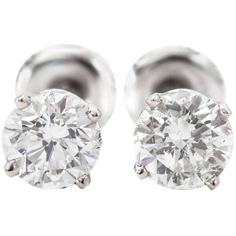 140 Carat Total Weight Diamond Studs At 1stdibs 14 Carat Diamond
