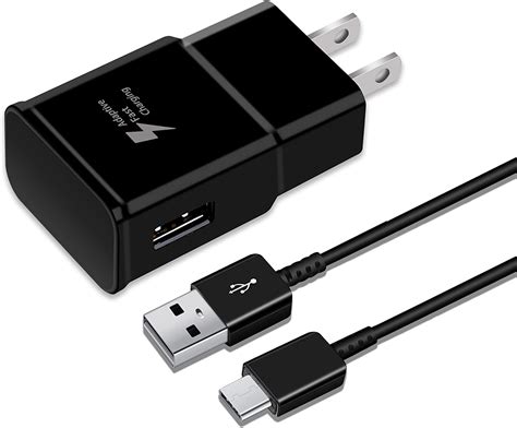 Adaptive Fast Type C Phone Charger With 5FT USB C Cable Fast Charging For Samsung Galaxy S8 S9