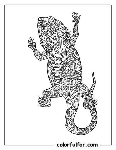 Realistic Lizard Coloring Pages [2025]