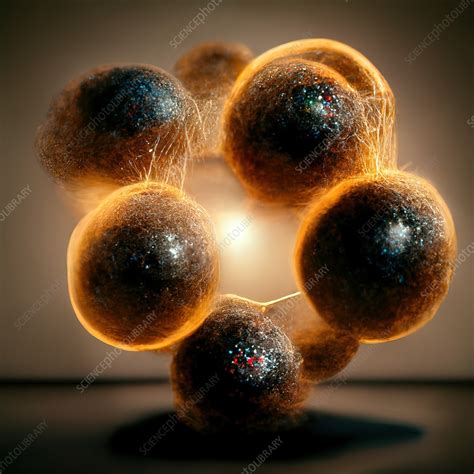 Subatomic Particles And Atoms Conceptual Illustration Stock Image