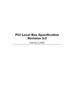 PCI Local Bus Specification Revision 3 0 PDF