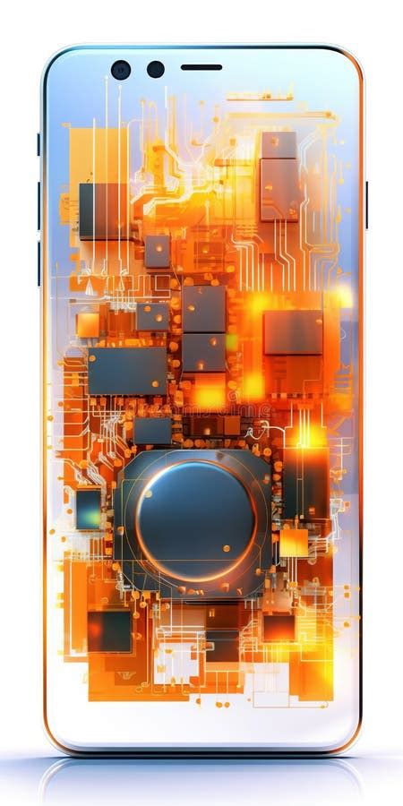 A Smartphone Processor Unit With Futuristic Design Elements Generative Ai Stock Illustration