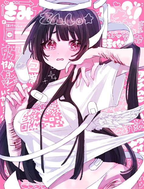 9 Jira Original Commentary Highres 1girl Aegyo Sal Anger Vein Arrow Symbol