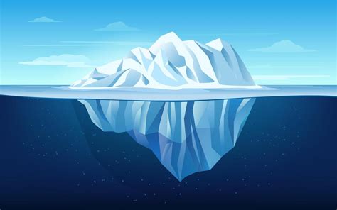 Dibujo Del Contorno De Un Iceberg Ilustración De Icono De Iceberg En