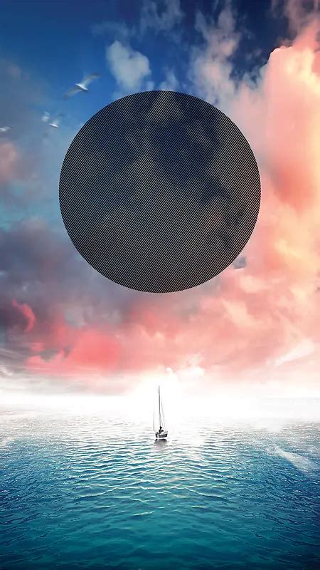 蓝色大海帆船企业文化H5背景背景图片素材下载 图片编号qanalram 免抠素材网