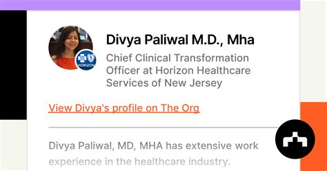 Divya Paliwal Md Mha Chief Clinical Transformation Officer At