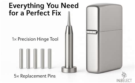 In Select Hinge Pin Repair Kit Compatible With Zippo