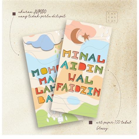 Jual Tat Tet Tot Amplop Thr Angpau Lebaran Idul Fitri 12 Pcs Boho Shopee Indonesia