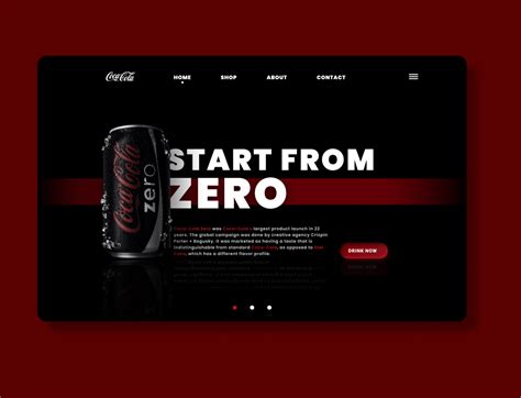 coca cola web design by bofly eta on dribbble