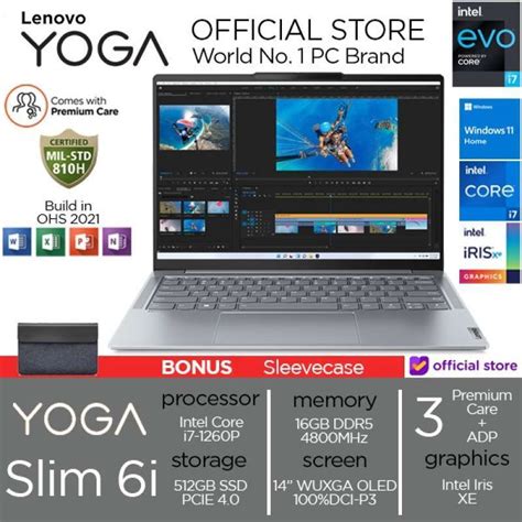 Promo Lenovo Yoga Slim Evo I P Gb Ssd Irisxe W Ohs Wuxga Diskon Di Seller