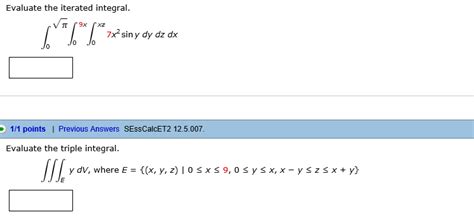 Solved Evaluate The Iterated Integral Integral 0 To Root Pi