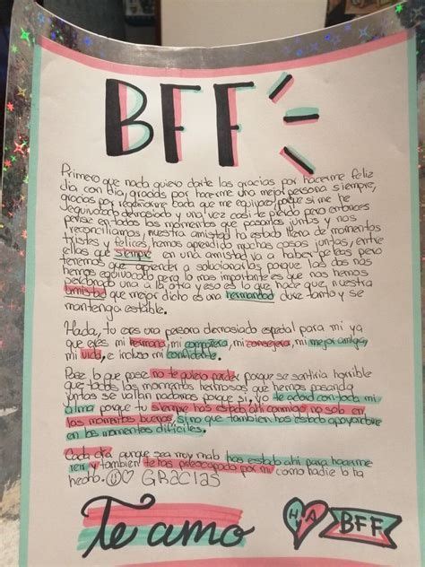 Carta Para Mi Mejor Amiga Feliz Cumplea Os Mejor Amiga Regalos Bonitos Para Amigas Cartas