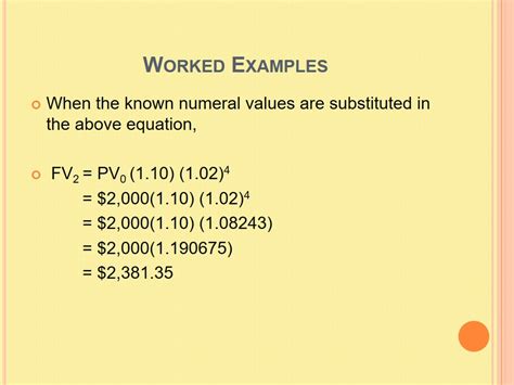 Teaching Net Present Value NPV Future Value FV Words Presentation Example