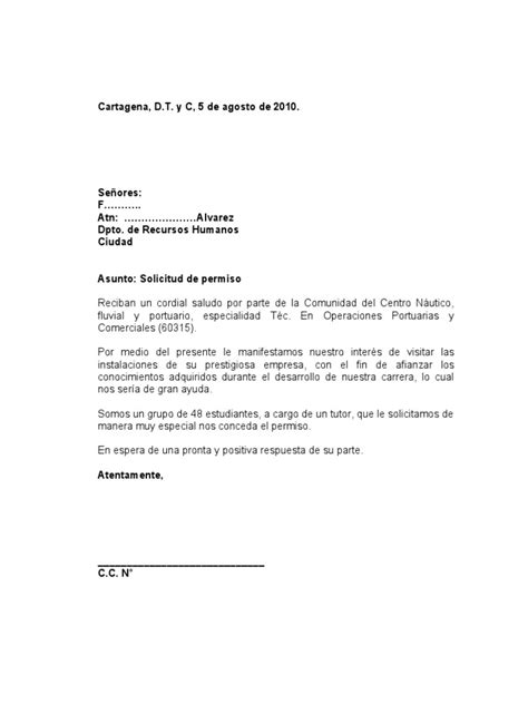 Modelo Carta Solicitud De Permiso Modelo Carta Com Vr Porn Sex Picture