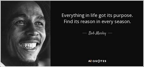 Bob Marley Quote Everything In Life Got Its Purpose Find Its Reason In