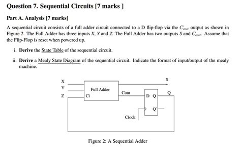 Solved Question 7 Sequential Circuits 7 Marks Part A Analysis 7