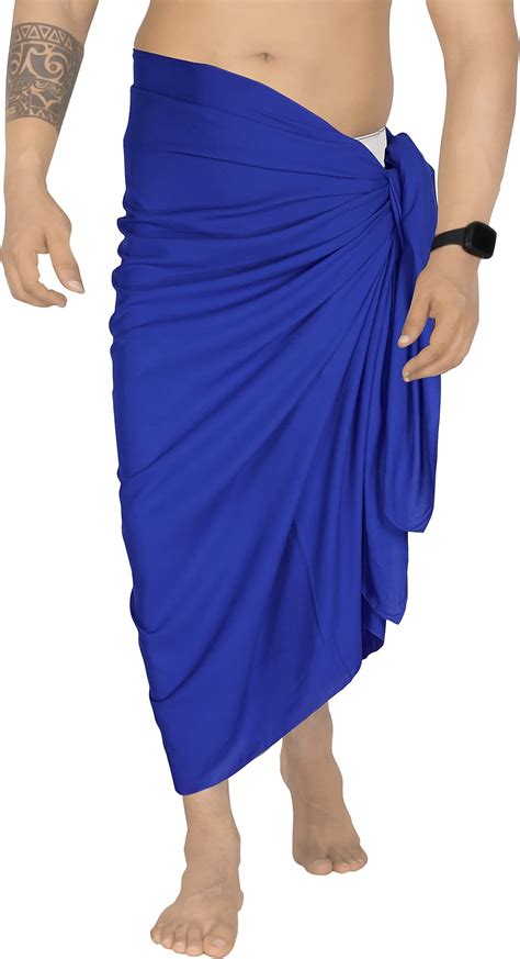 La Leela Mens Casual Vacation Pareo Sarong Wrap Trunks Swimwear Sarong Wrap Swim Wrap