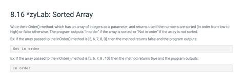 Solved Code Public Class Sortedarray Public Static Chegg