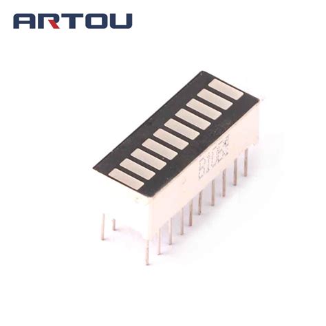 10pcs 10 Segment Red Led Bar Graph Display Plane D Grandado