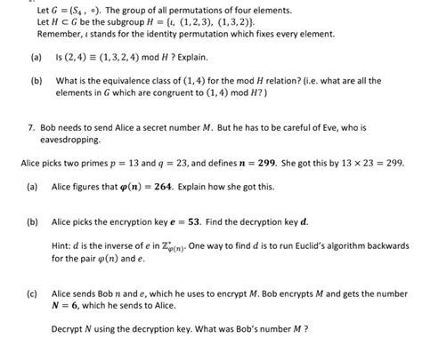 Solved Let G S4 The Group Of All Permutations Of Four Chegg Com