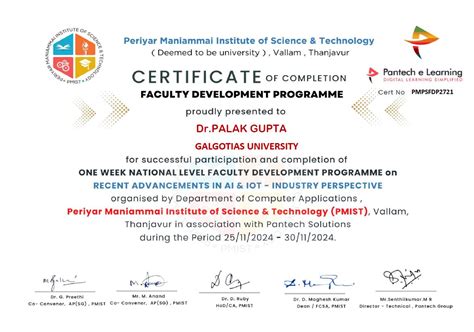 Dr Palak Gupta On Linkedin Happy To Share That I Have Successfully Completed One Week National