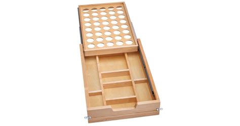 Rev A Shelf 4WTCD 18HSC KCUP 1 Wood Classics 15 W Two Tier Kitchen Full Drawer Replacement 40 K