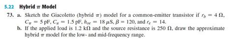 Solved 5 22 Hybrid Model 73 A Sketch The Giacoletto