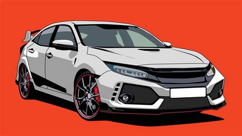 Honda Civic Type R Vector Art Icons And Graphics For Free Download