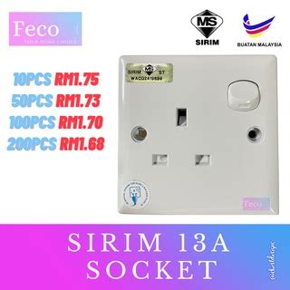 13A Single Switch Socket 13A Switch Lampu Electric Socket 13A Socket Plug Socket Dinding Wall