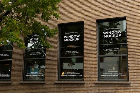 Dise O De Maqueta De Ventana Exterior De Edificio Para Negocios Archivo Psd Premium