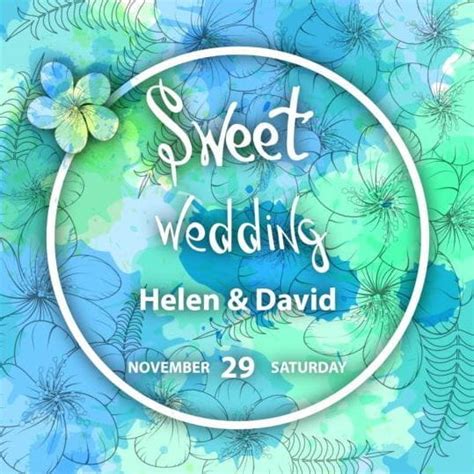 한다면 벡터 결혼식 초대 카드 Eps Uidownload