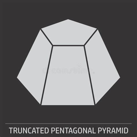 Truncated Pentagonal Pyramid Icon Stock Illustration Illustration Of Object Geometrical