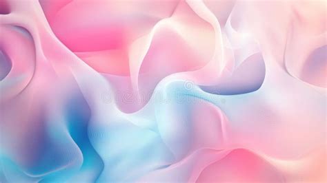 A Gradient Background Of Soft Pastel Blues And Pinks With Dynamic Abstract Shapes Moving Fluidly