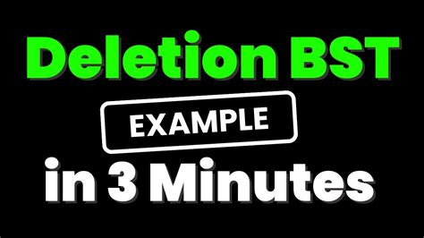 Deletion From Binary Search Tree Bst With Example Data Structure Tutorial Python Recursive