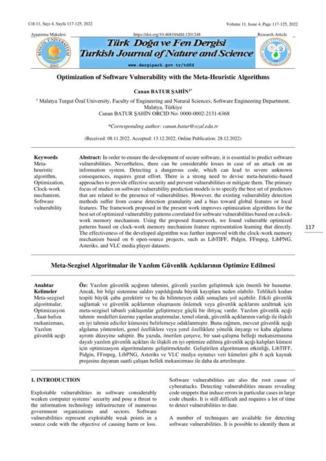 Pdf Optimization Of Software Vulnerabilities Patterns With The Meta Heuristic Algorithms