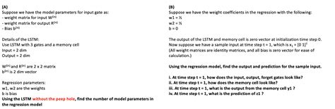 Solved A Suppose We Have The Model Parameters For Input Chegg