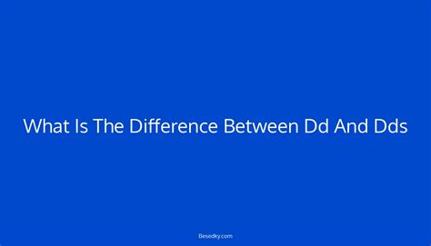 what sets dds apart from dmd unraveling the dental degree distinction