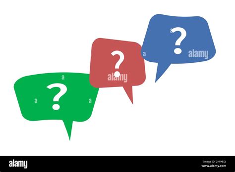 Speech Bubbles Message Boxes With Question Marks Icon Stock Vector