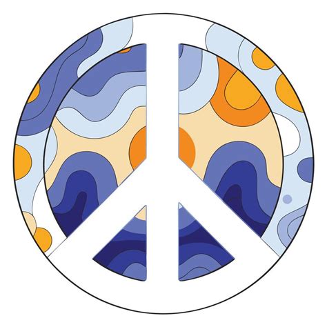 Abstract Peace Symbol Blue Orange 56938347 Vector Art At Vecteezy