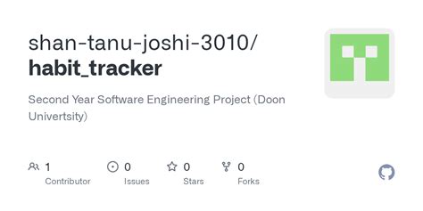 Github Shan Tanu Joshi 3010habittracker Second Year Software Engineering Project Doon