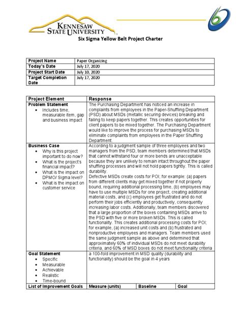 Six Sigma Project Download Free Pdf Six Sigma Hypothesis