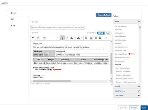 Create An Alert Notification Template Opsramp Documentation