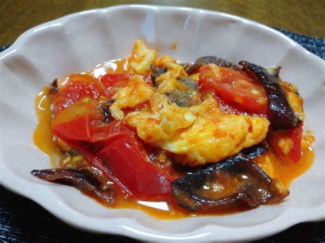 麻婆茄子とトマ玉キクラゲ炒め｜jun