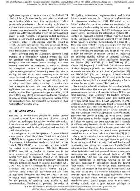 Ieee Project 2014 2015 Context Based Access Control Systems Pdf